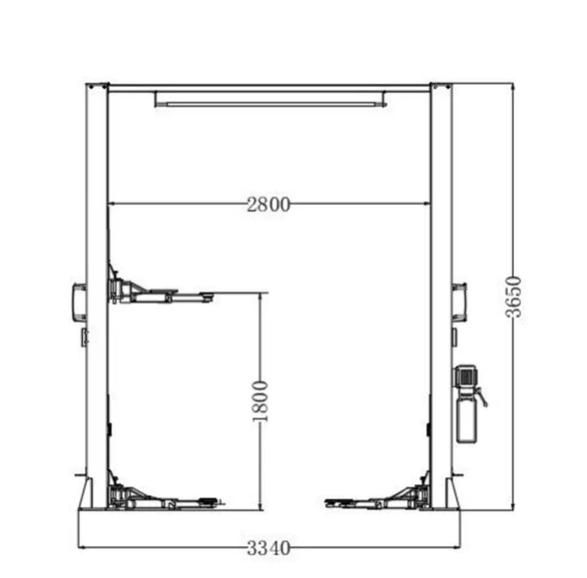 KATOOL AM120SD 12000lbs Single Point Lock 2 Post Lift - Wholesale Lifts
