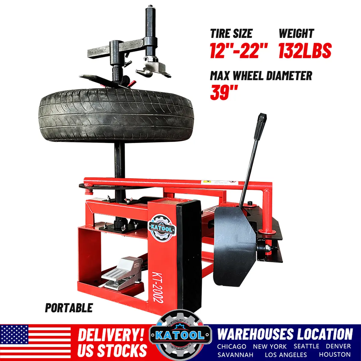 Katool KT-2002 Multi Manual Tire Changer Machine Portable Hand Bead ...